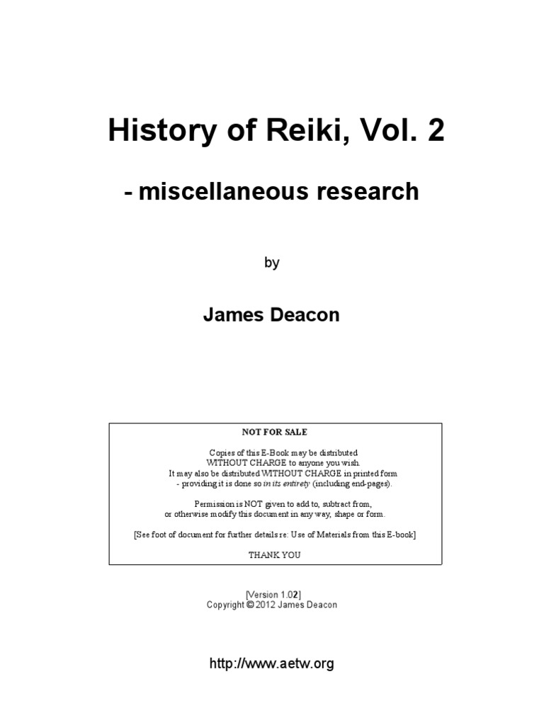 Reiki History Vol 2 | PDF | Shinto | Reiki
