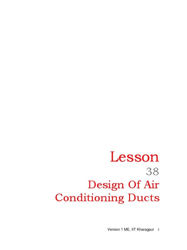 38 Design of Air Conditioning Ducts | PDF | Mechanical Fan | Duct (Flow)