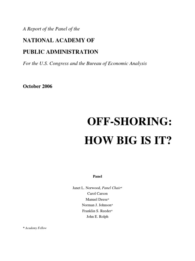 U.S. Services Off-Shoring Analysis | PDF | Offshoring | Outsourcing