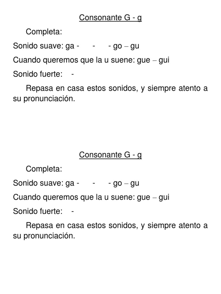 Consonante G | PDF | Lingüística | Idiomas