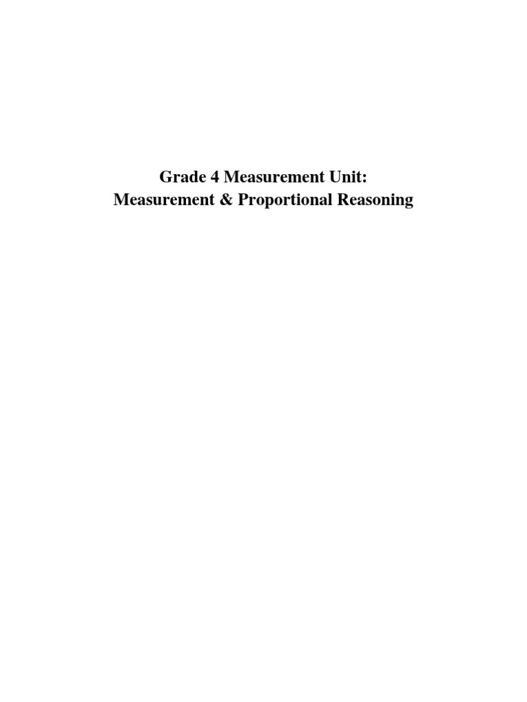 Grade 4 Measurement | PDF | National Council Of Teachers Of Mathematics ...