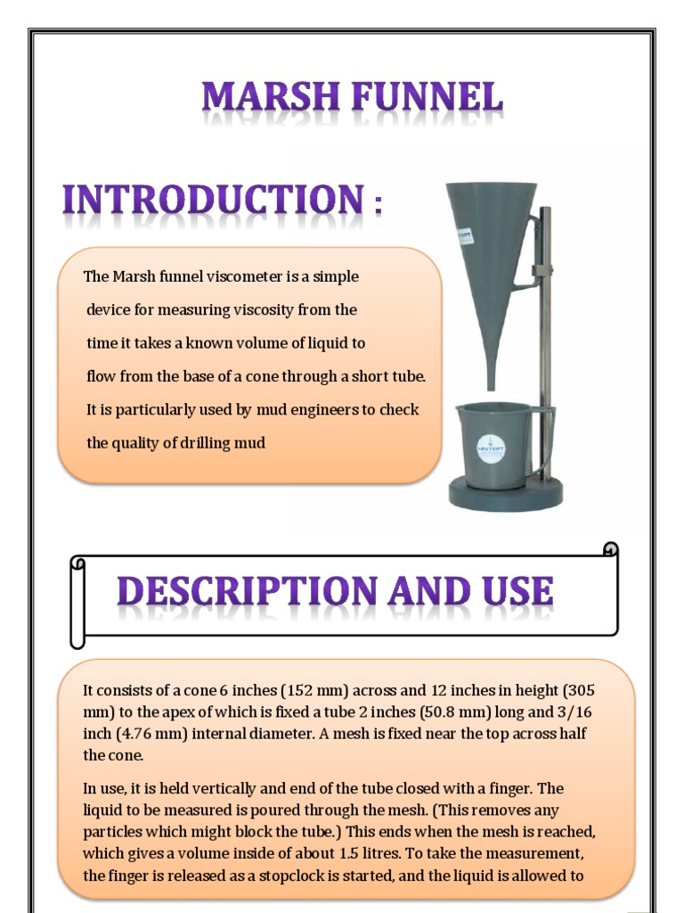 The Marsh Funnel | PDF | Soft Matter | Chemical Engineering
