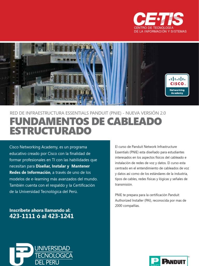 Flyer Cetis Ccna Panduit | PDF | Red de computadoras | Certificaciones de Cisco