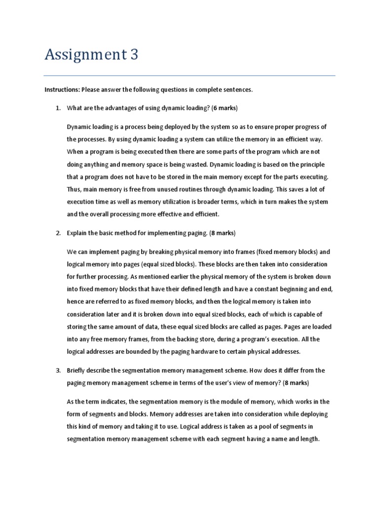 OS Assignments 3 | PDF | File System | Computer File