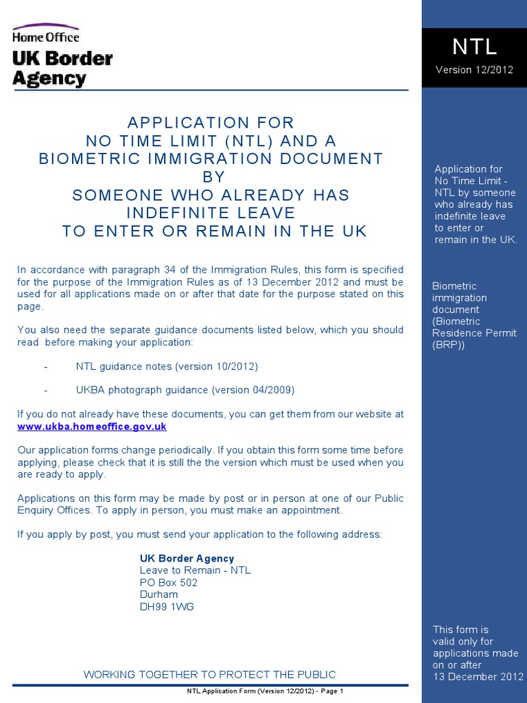 NTL Form 0420091 | PDF | Passport | Cheque