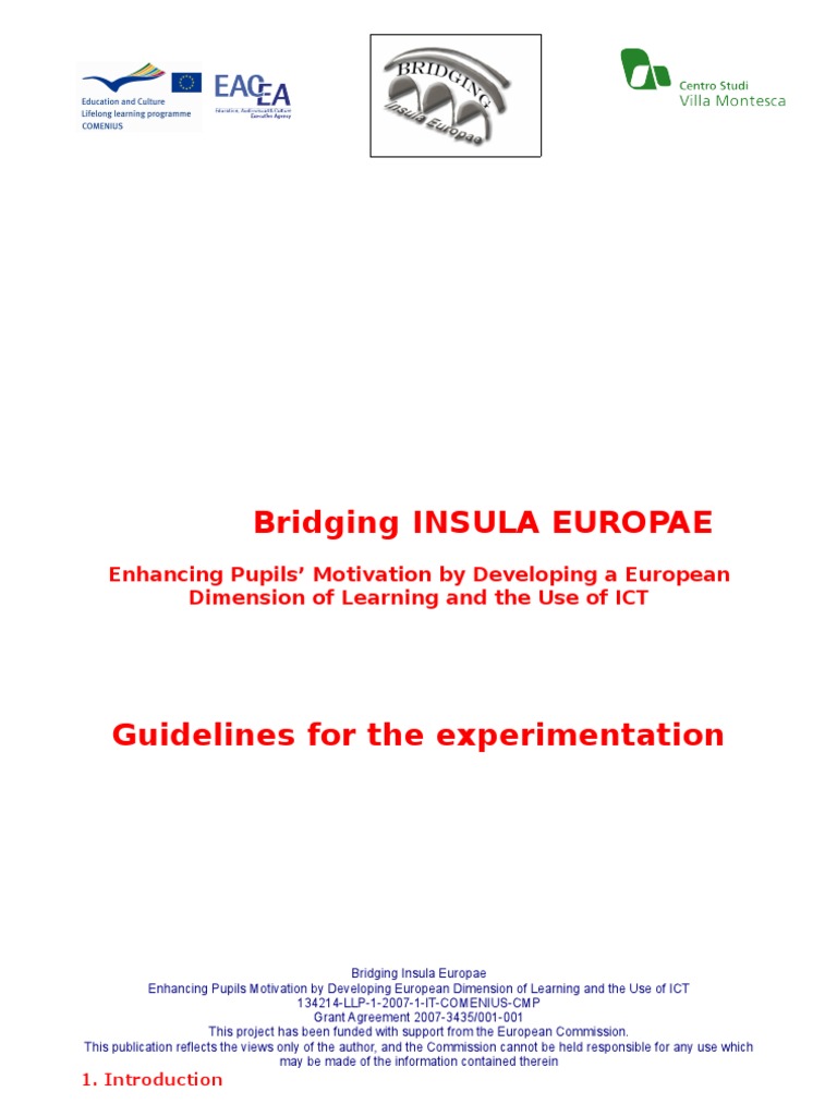 Bridging Guidelines Ingl | PDF | European Union | Teachers