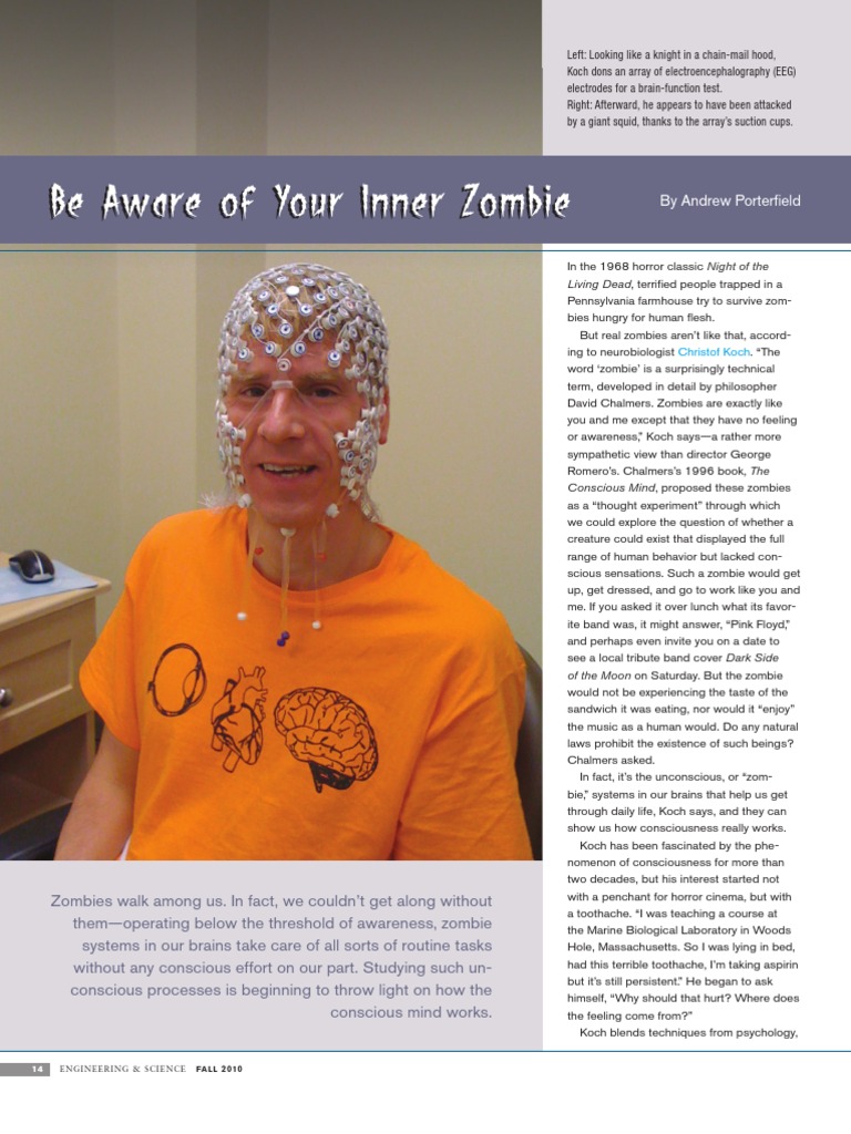 Be Aware of Your Inner Zombie | PDF | Visual Cortex | Consciousness