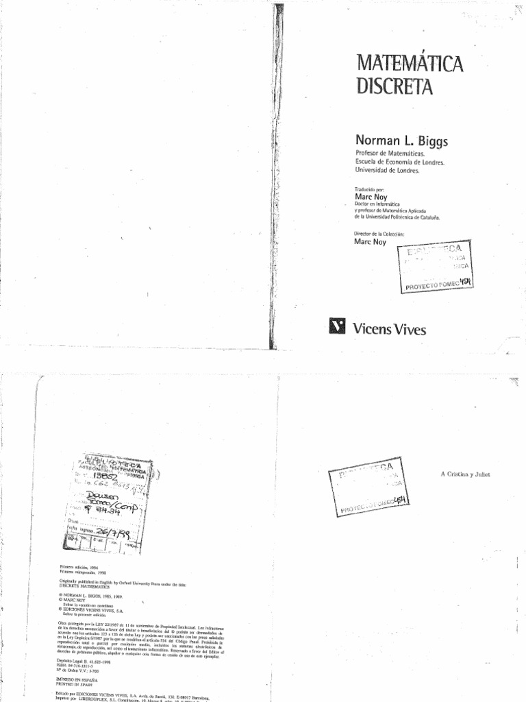 Discreta2-Matematica Discreta - Norman L. Biggs | PDF