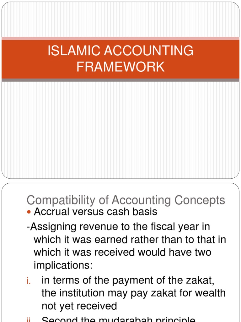 Islamic Accounting Framework | PDF | Accrual | Islamic Banking And Finance