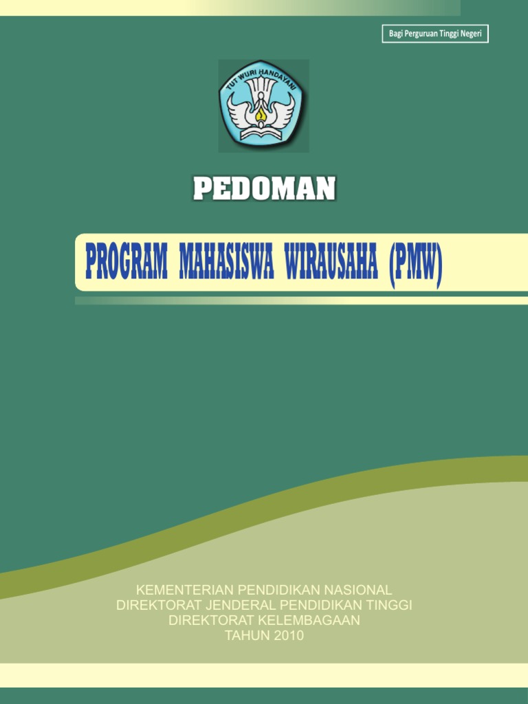 Pedoman Program Mahasiswa Wirausaha (PMW) | PDF