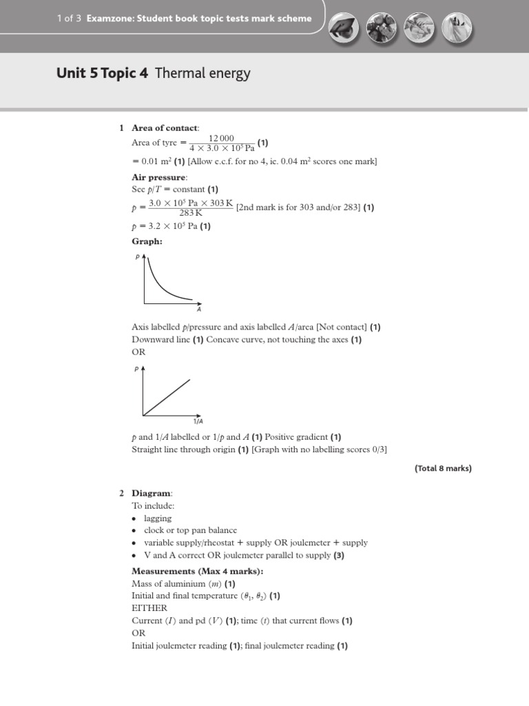 Thermal Energy ExamZone Answers | PDF | Temperature | Heat