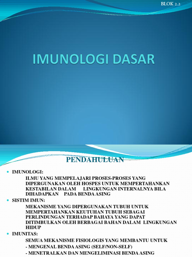 Dasar-Dasar Imunologi dan Sistem Imun | PDF | Pengembangan Diri ...