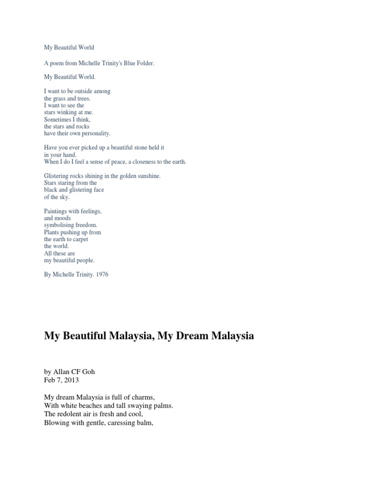 A Vision of Unity and Harmony: Two Poems Celebrating Diversity, Natural ...