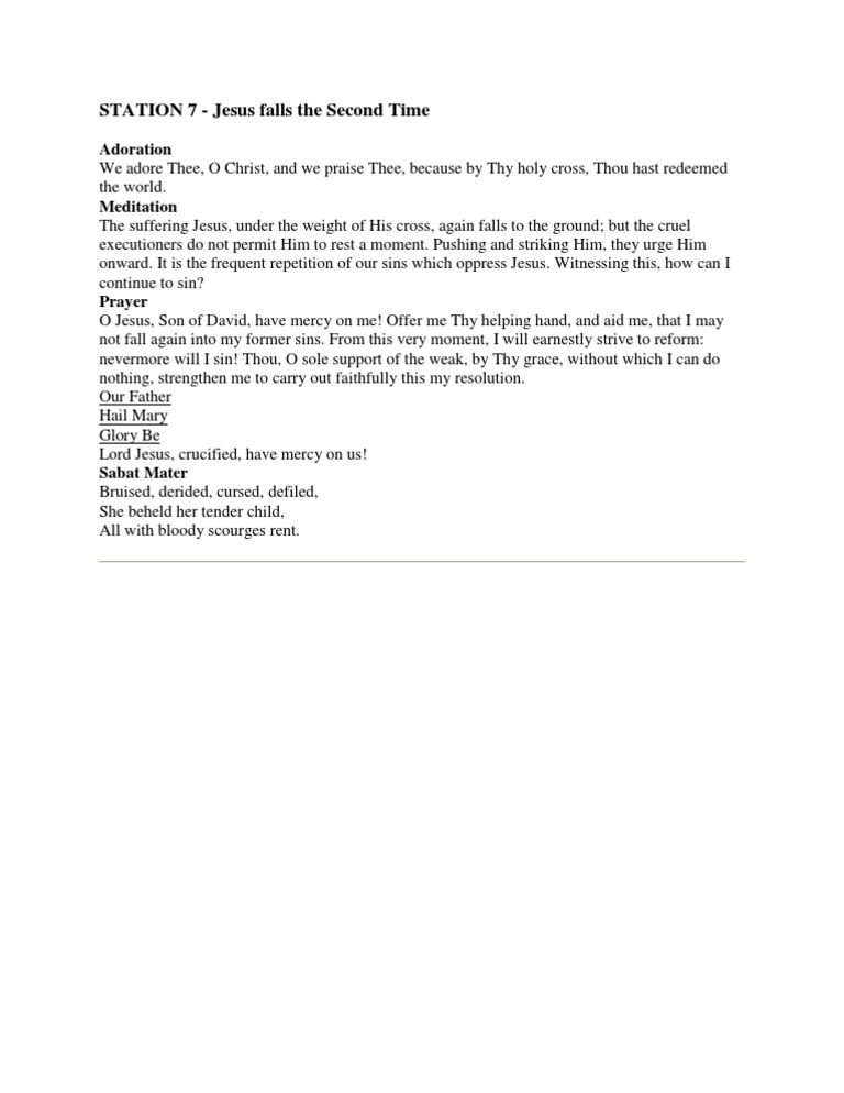 Jesus Falls Again: Reflection and Prayer | PDF | Religion & Spirituality