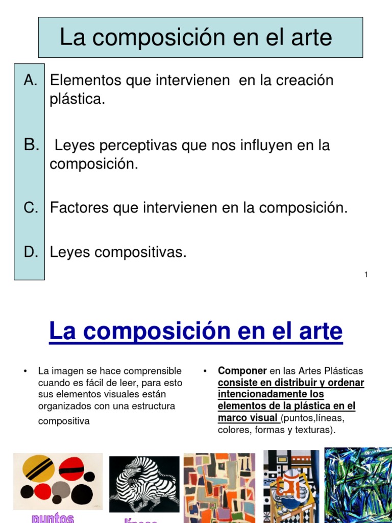 La Composición en El Arte | PDF | Composición (artes visuales) | Ritmo