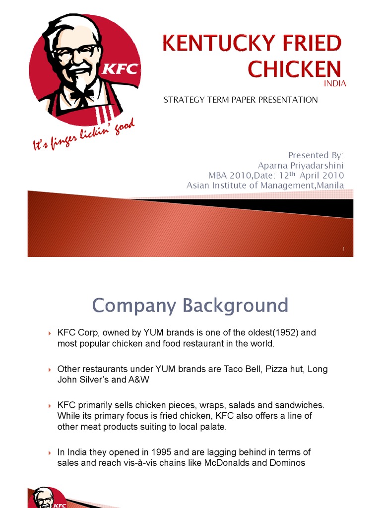 KFC ANALYSIS | Fast Food Restaurants | Competitive Advantage