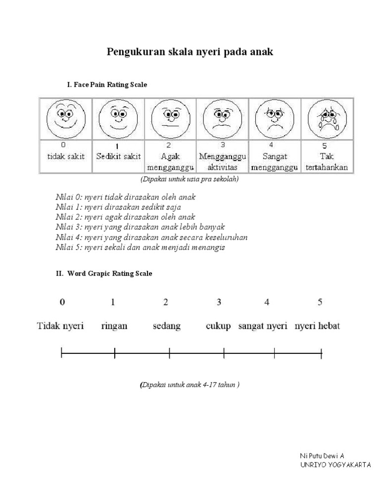 Pengukuran Skala Nyeri Pada Anak | PDF
