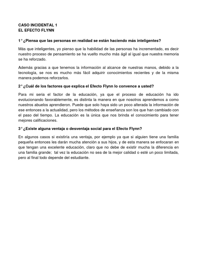 Caso Incidental 1 | PDF | Inteligencia | Memoria