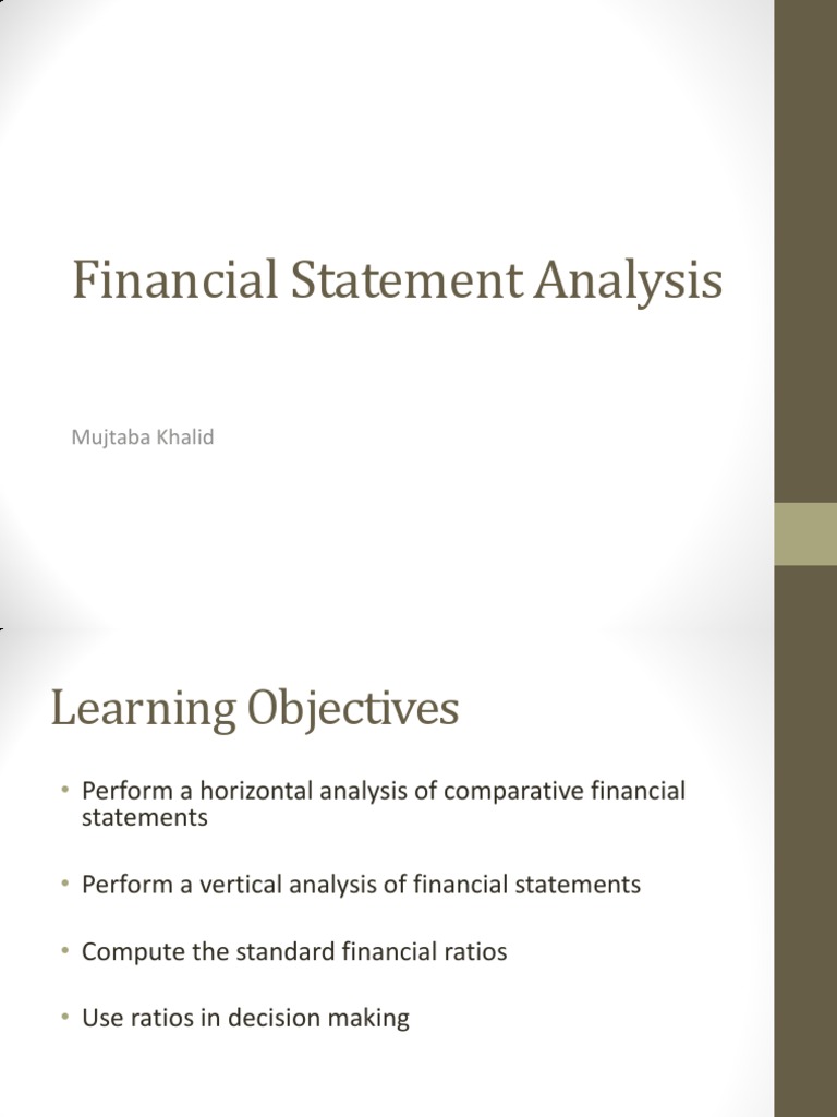 Financial Statement Analysis | PDF | Market Liquidity | Revenue