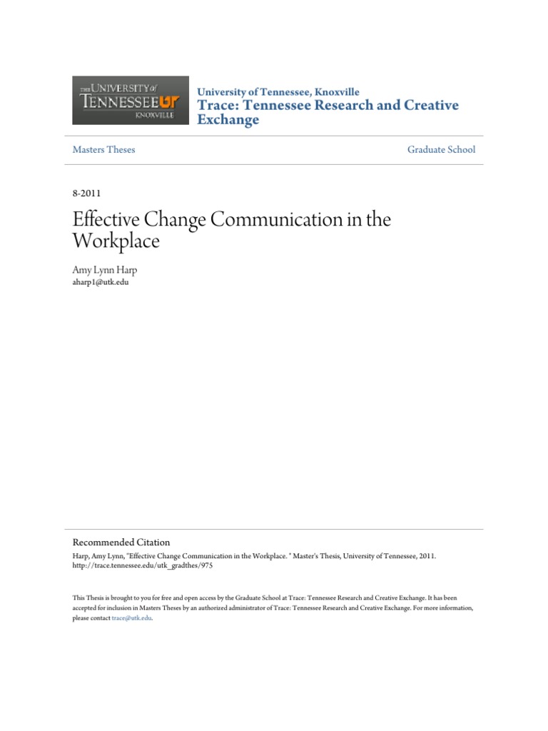 Effective Change Communication in The Workplace | PDF | Goal Setting ...