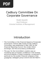 The Cadbury Report | PDF | Board Of Directors | Corporate Governance