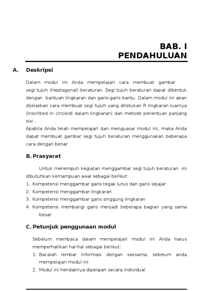 Menggambar Segi Tujuh | PDF | Metode & Bahan Ajar | Komputer
