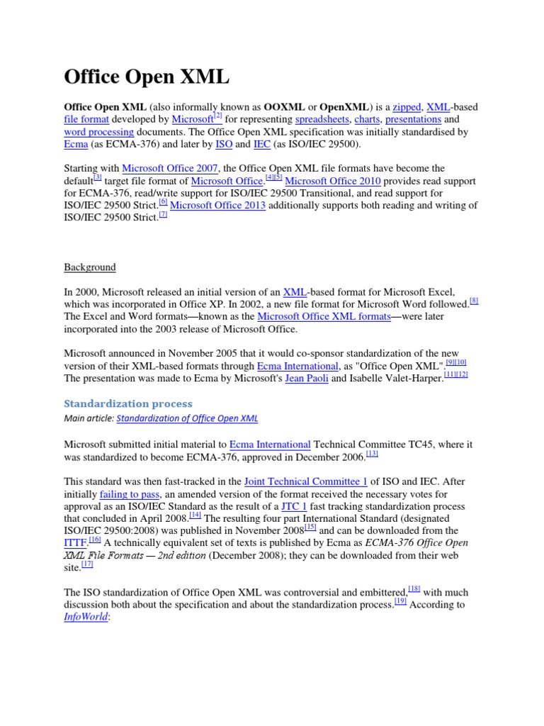 Office Open Xml Part 3 Pdf Computer File Formats Computing