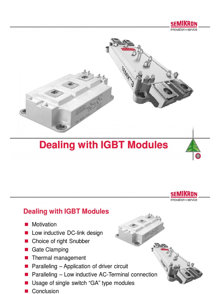 Dealing With IGBT Modules | PDF | Series And Parallel Circuits | Capacitor