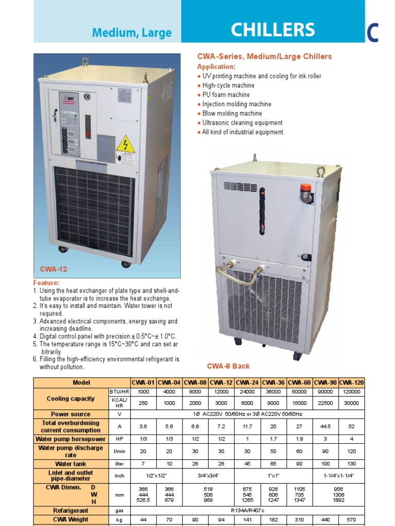 Chillers - Catalog | PDF | Refrigeration | Heating, Ventilating, And ...