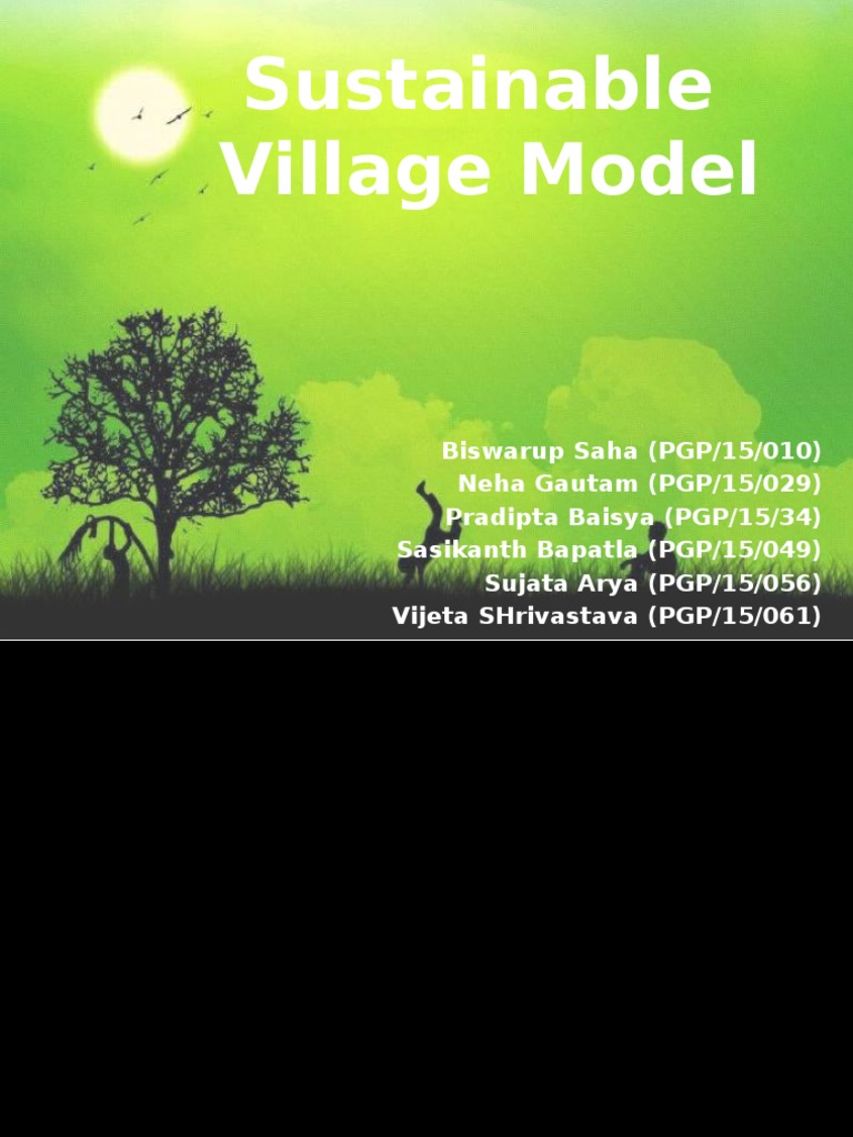 Sustainable Village Model | PDF | Agriculture | Sanitation