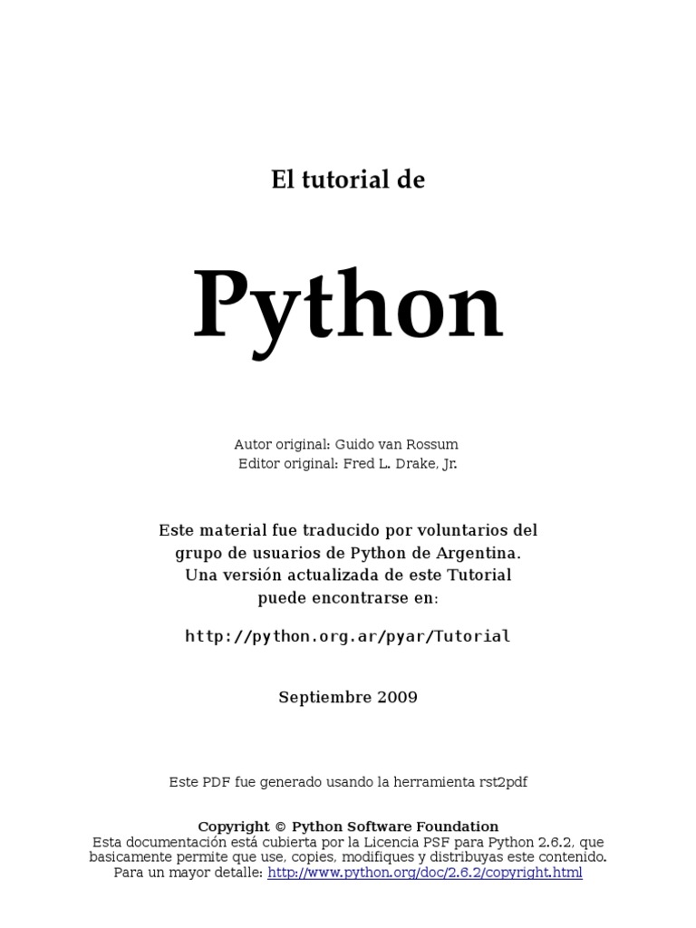 Tutorial Python 2 | PDF