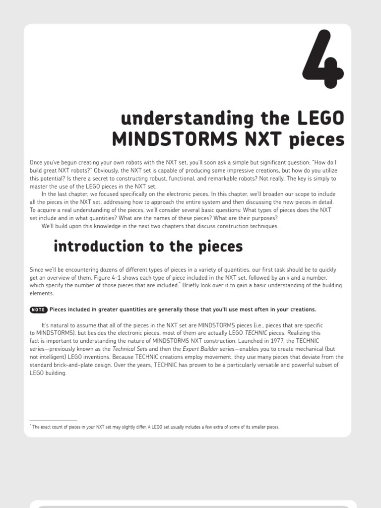 Understanding The LEGO Mindstorms NXT Pieces | PDF | Gear | Mechanical ...