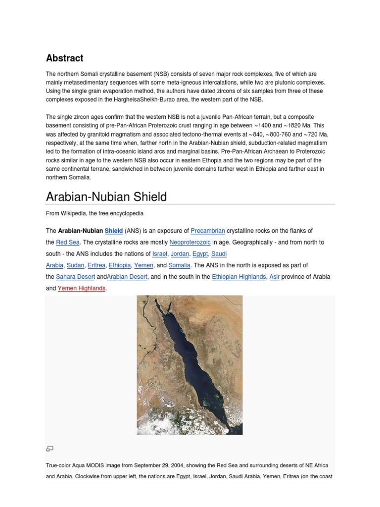 Somali | Geology | Earth & Life Sciences