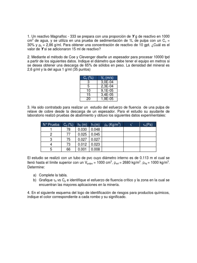 Estudio de Magnafloc 333 en minería | PDF | Ciencia y matemáticas ...