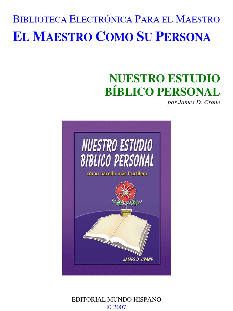Nuestro Estudio Biblico Personal | PDF | Oración | Biblia