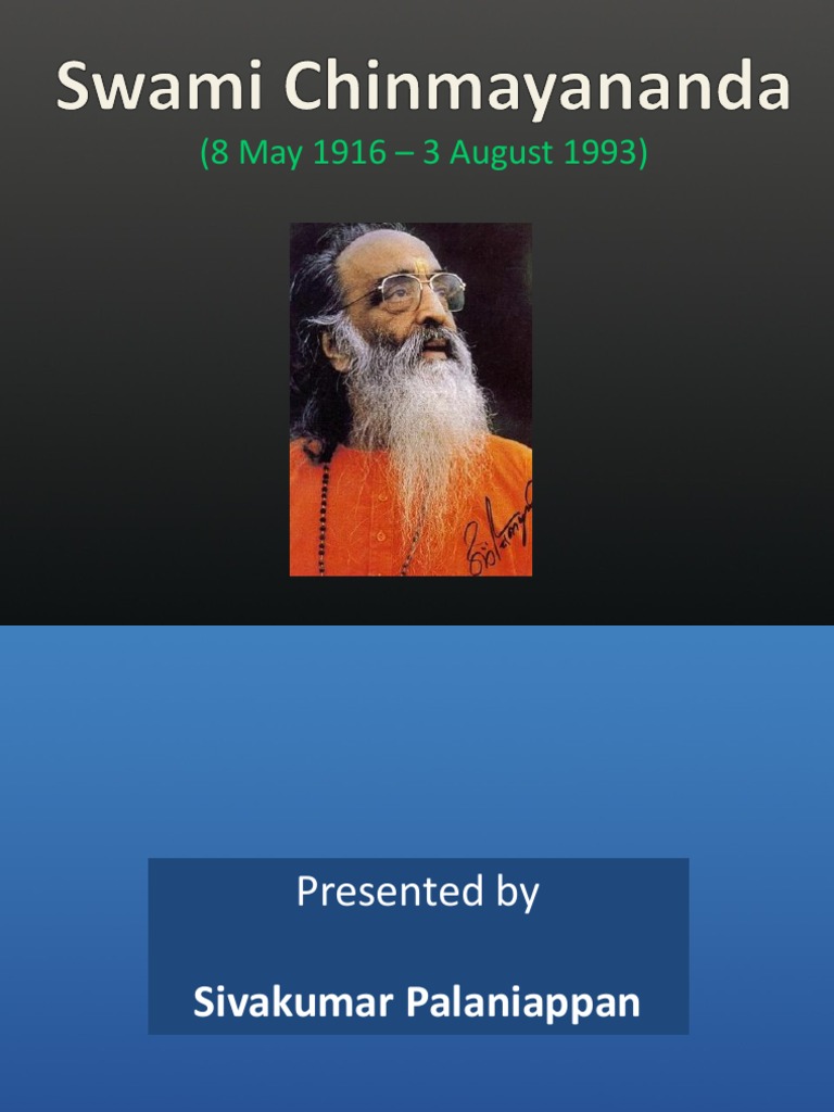 Swami Chinmayananda | Spirituality | Nondualism