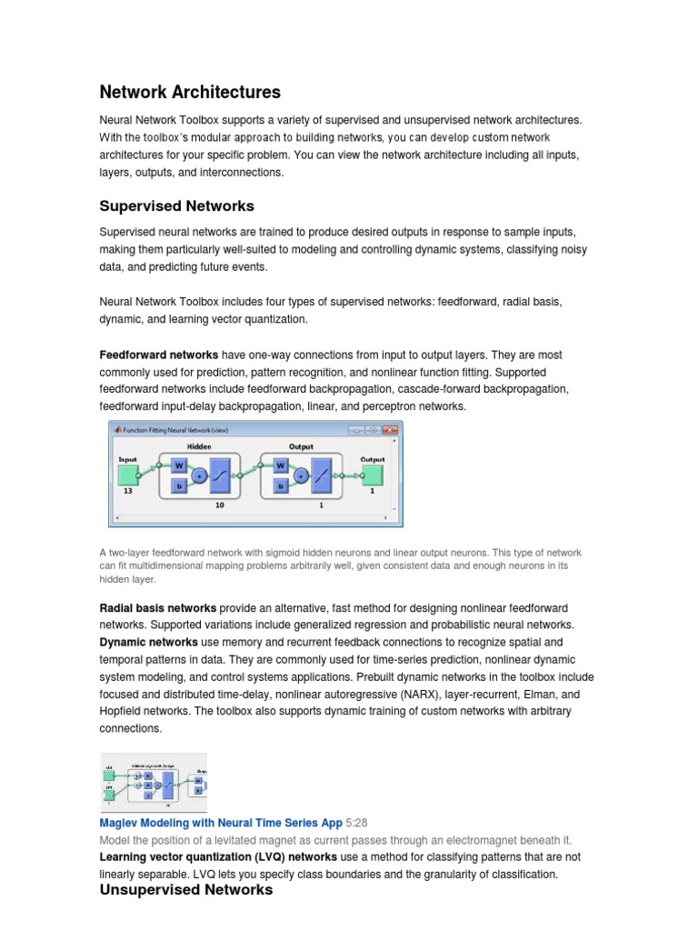 Network Architectures | PDF | Artificial Neural Network | Pattern ...