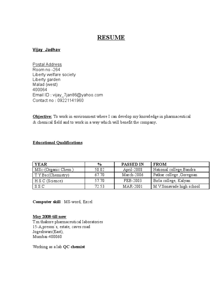 Vijay Resume | PDF | Wellness