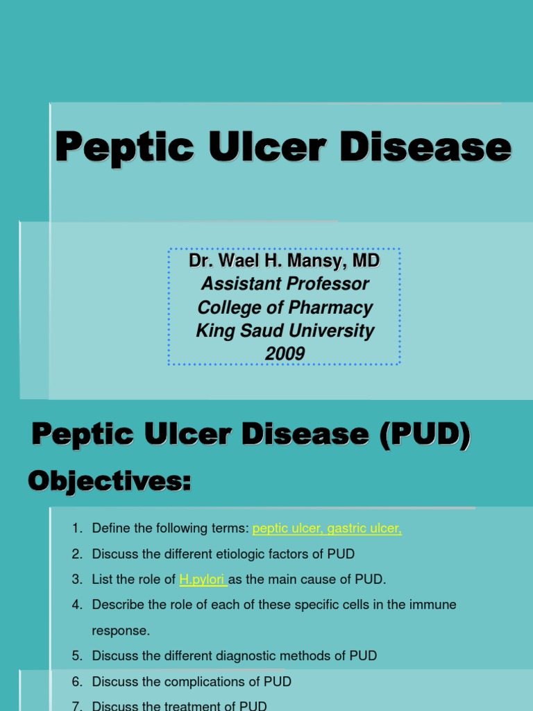 Peptic Ulcer Disease | PDF | Peptic Ulcer | Stomach