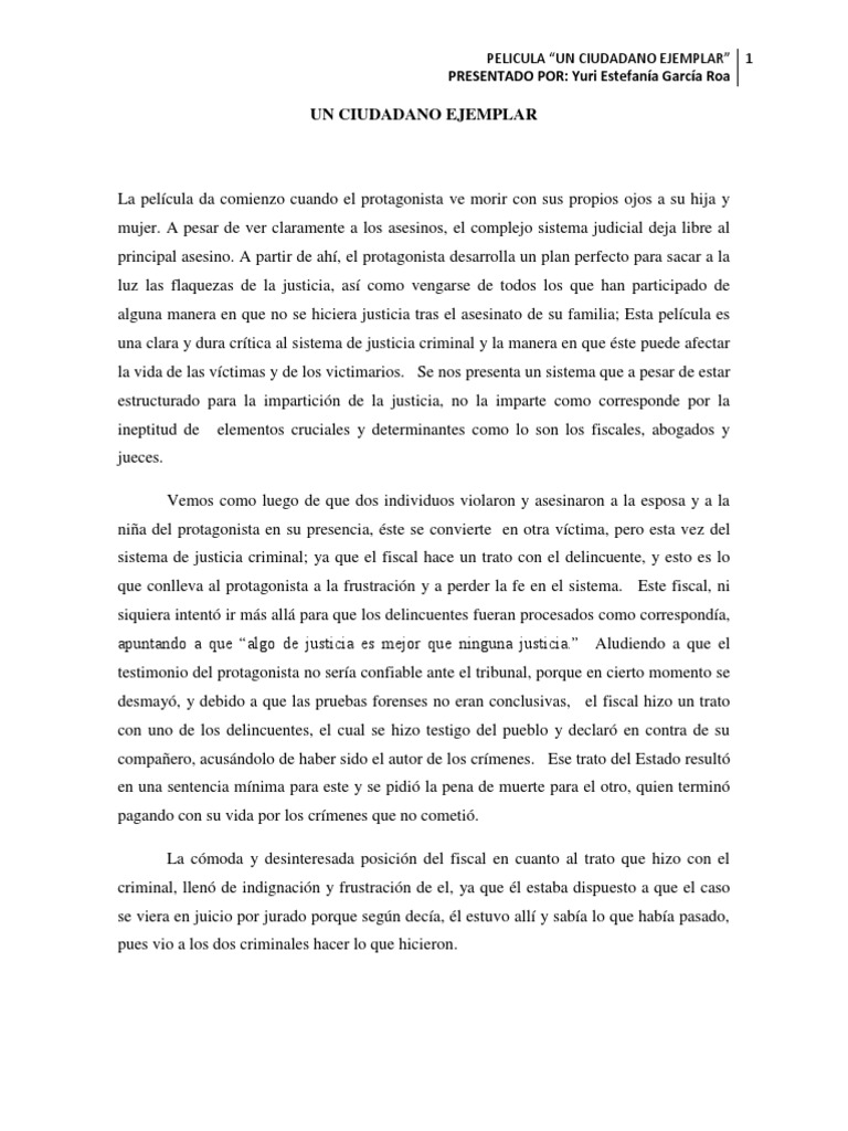 Un Ciudadano Ejemplar | PDF