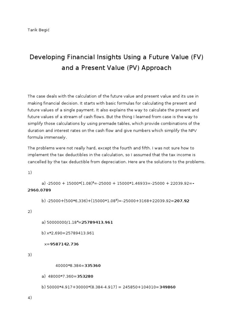 Developing Financial Insights | PDF