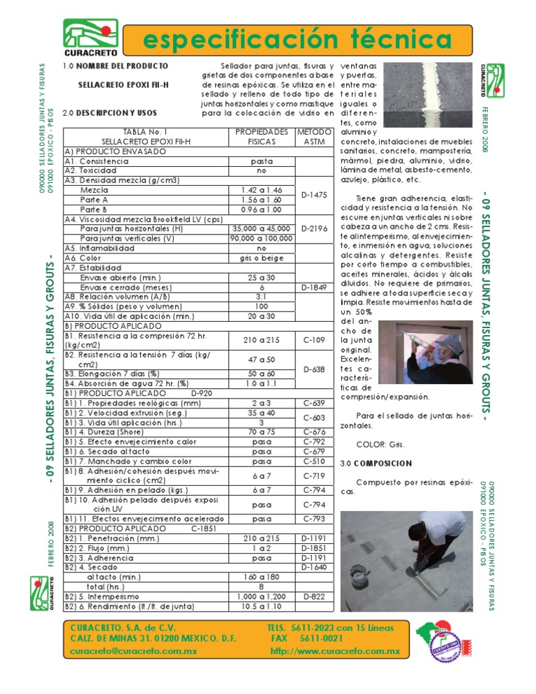 Sellacreto Epoxi Fii H | PDF | Epoxy | Aluminio