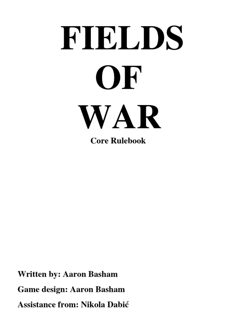 Fields of War Rulebook Overview | PDF | Infantry | Wars & Military