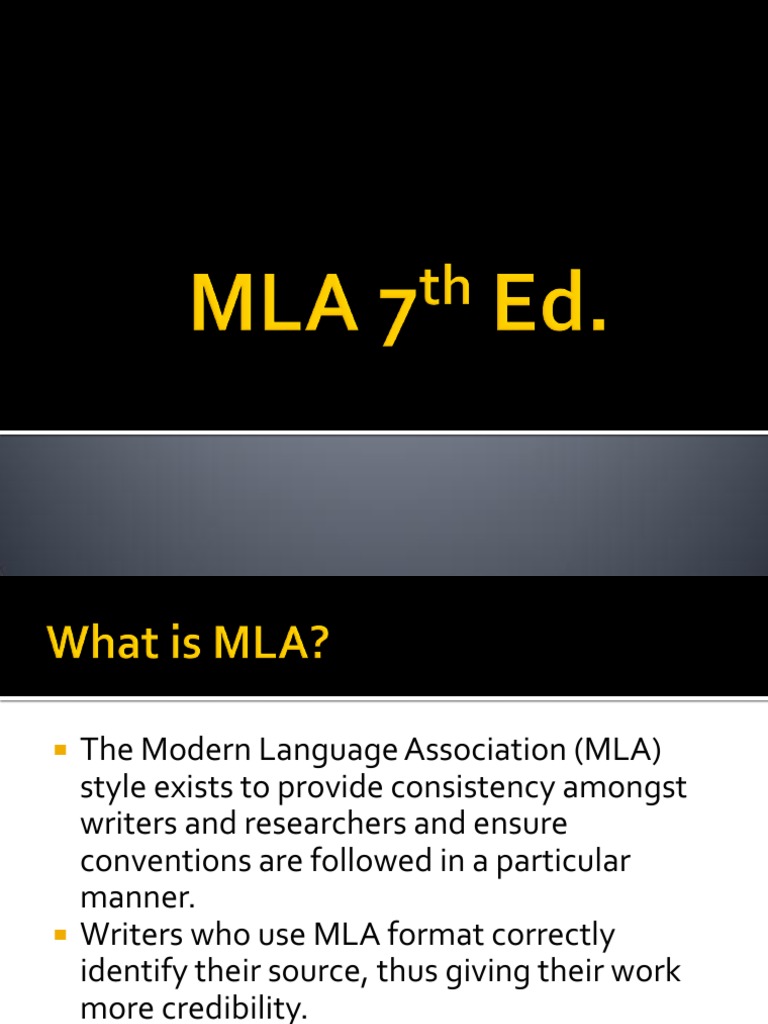 MLA 7th Edition | Citation | Paragraph | Free 30-day Trial | Scribd