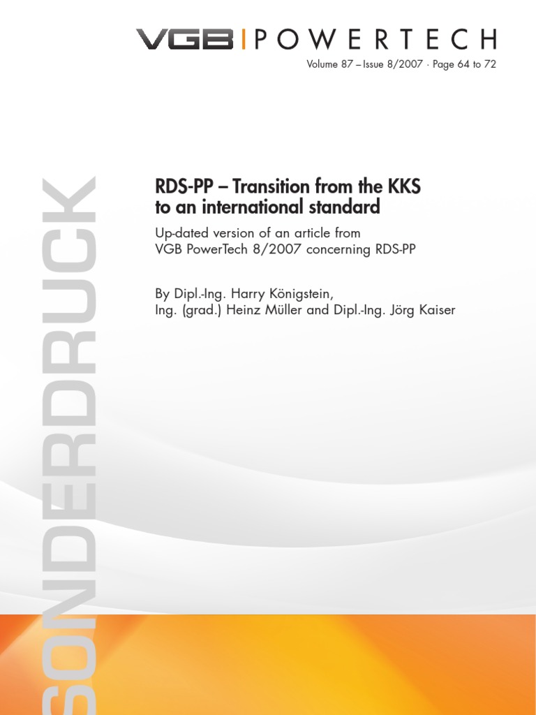 Article Transition KKS To RDS-PP Rev2011-EnG | PDF | Standardization ...