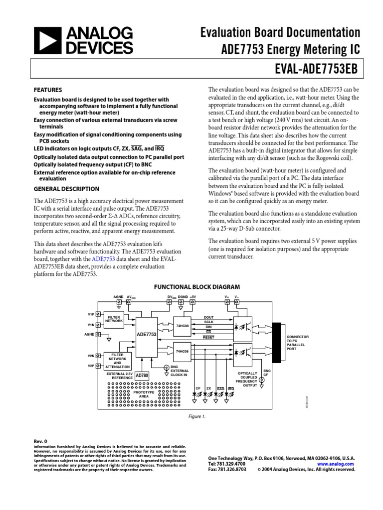 ADE7753 EvalBoard | PDF | Electrical Connector | Signal (Electrical ...