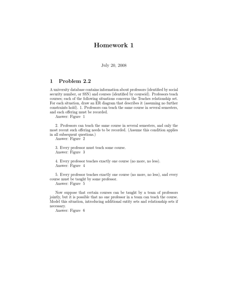 hw1 Sol | PDF | Data Management | Databases