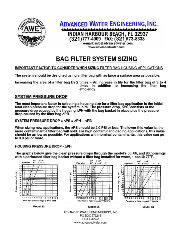 Bag Filter System Sizing | PDF