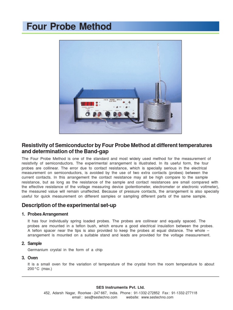 Four Probe Method Setup | Analog To Digital Converter | Power Supply