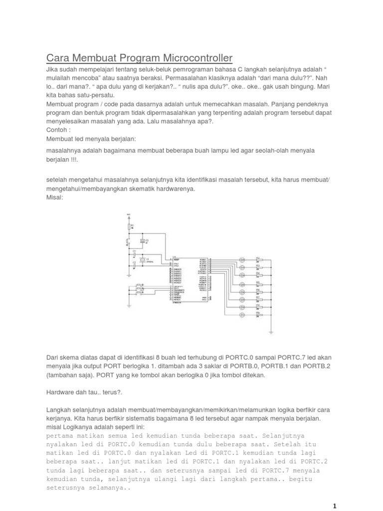 Cara Membuat Program Microcontroller | PDF